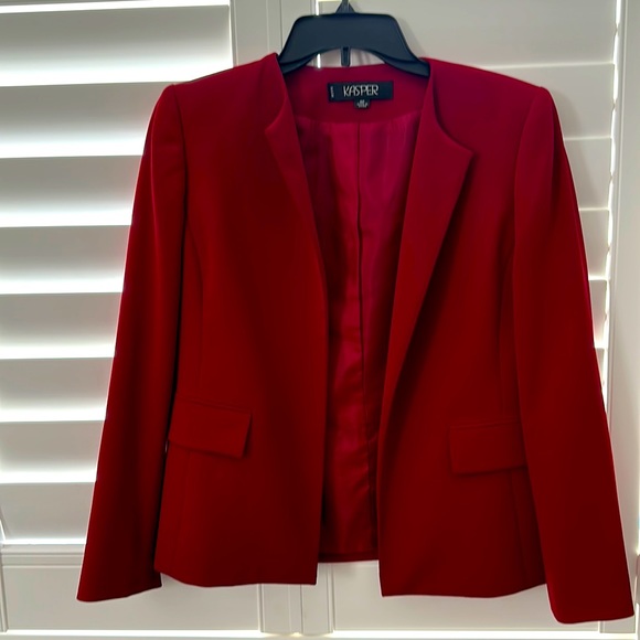 Kasper | Jackets & Coats | Like New Power Red Suit Jacket | Poshmark